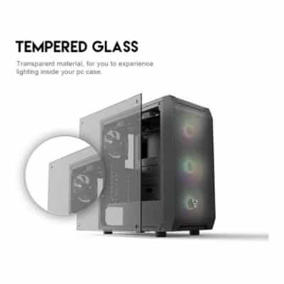 Fantech AERO CG80 Gaming Case 4 Ventiladores Space Edition White - ETCHILE