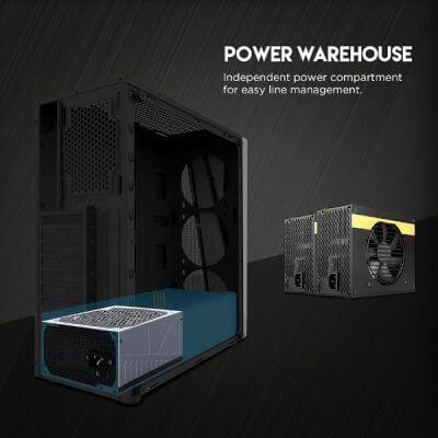 Fantech Gabinete Pulse CG71 White MID Tower Case - ETCHILE