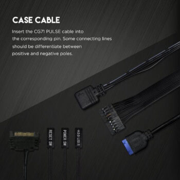 Fantech Gabinete Pulse CG71 Black MID Tower Case - ETCHILE