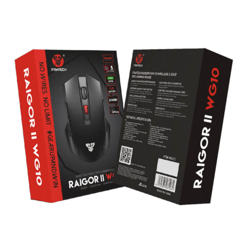 Fantech Raigor II WG10 Mouse Inalámbrico Ruby Red - ETCHILE