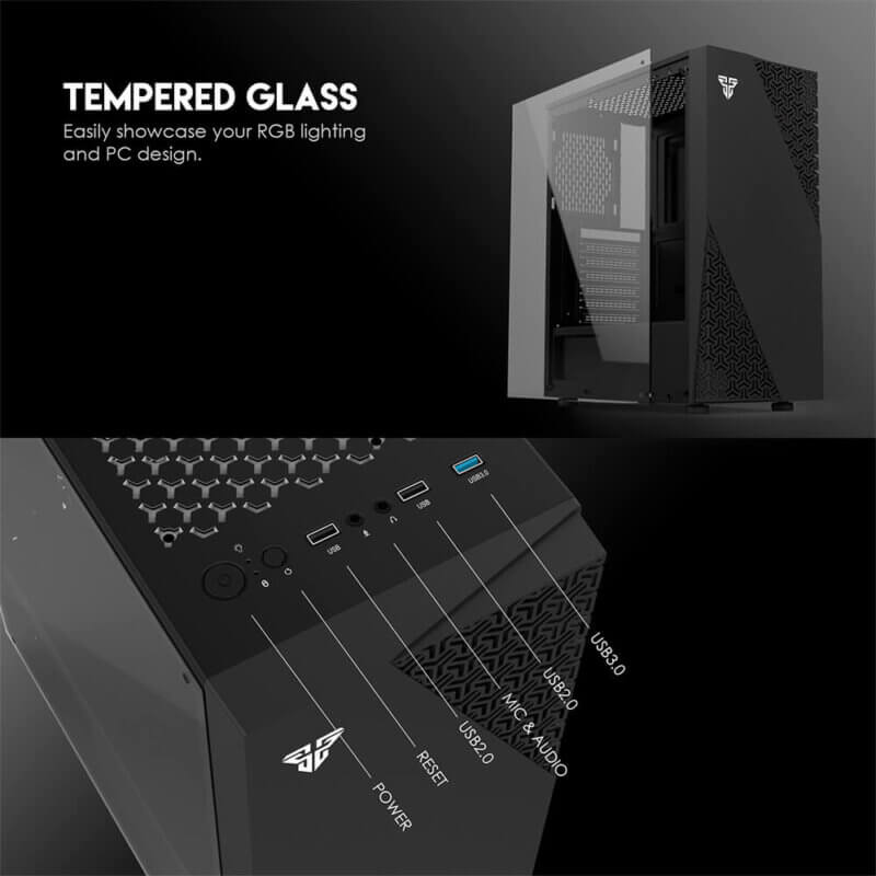 Fantech CG76 Gabinete Gamer 4 Fans RGB Black Edition - ETCHILE