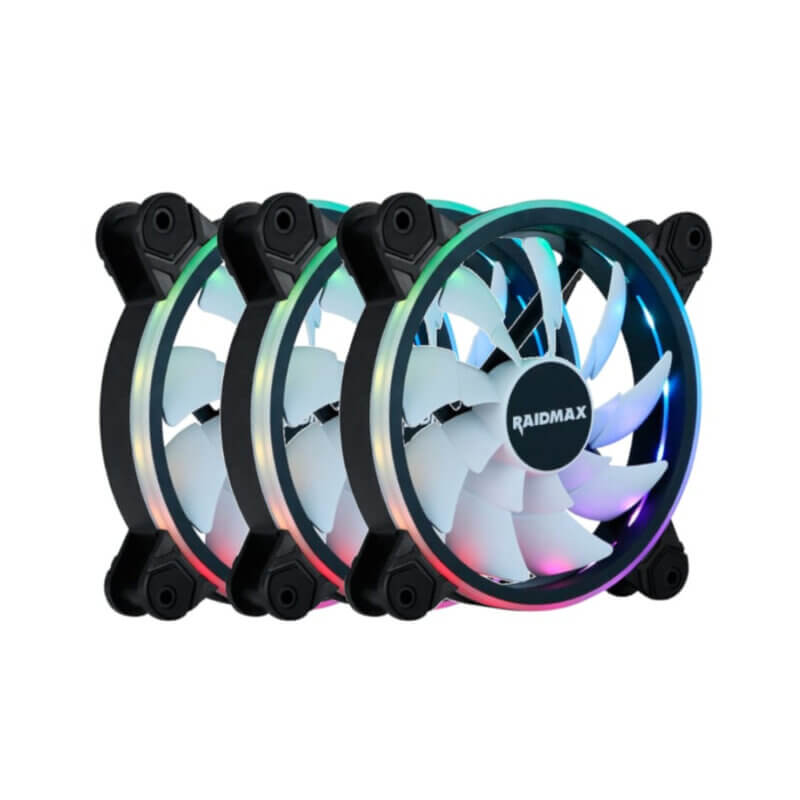 Raidmax 3 Fans ARGB KIT Pack 3 Ventiladores NV-R120FBR3 - ETCHILE