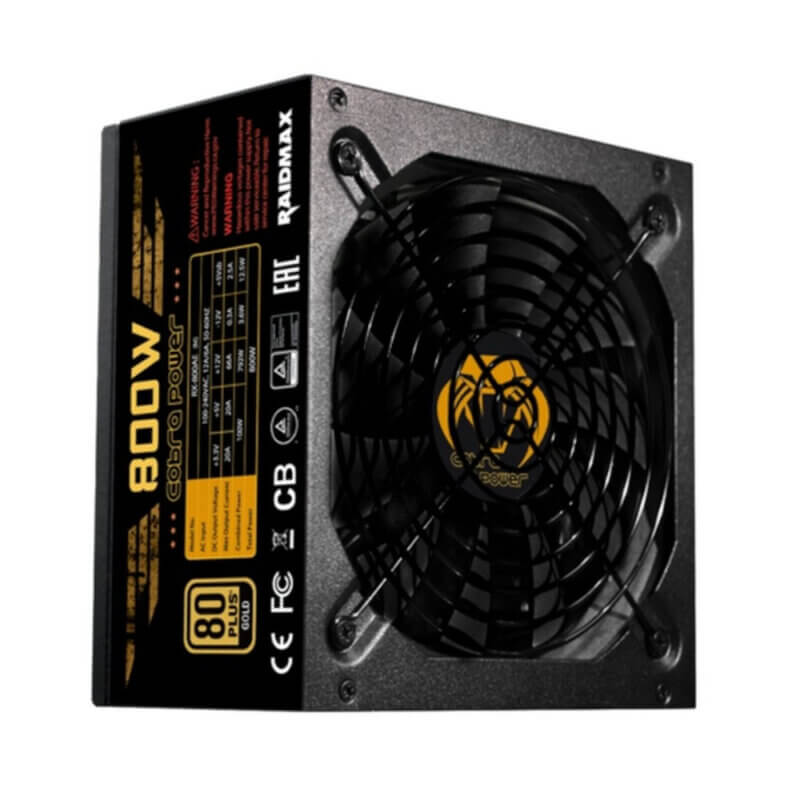 Raidmax Fuente de Poder RX-800AE-M Cobra 80 Plus Gold 800W Full Modular ...