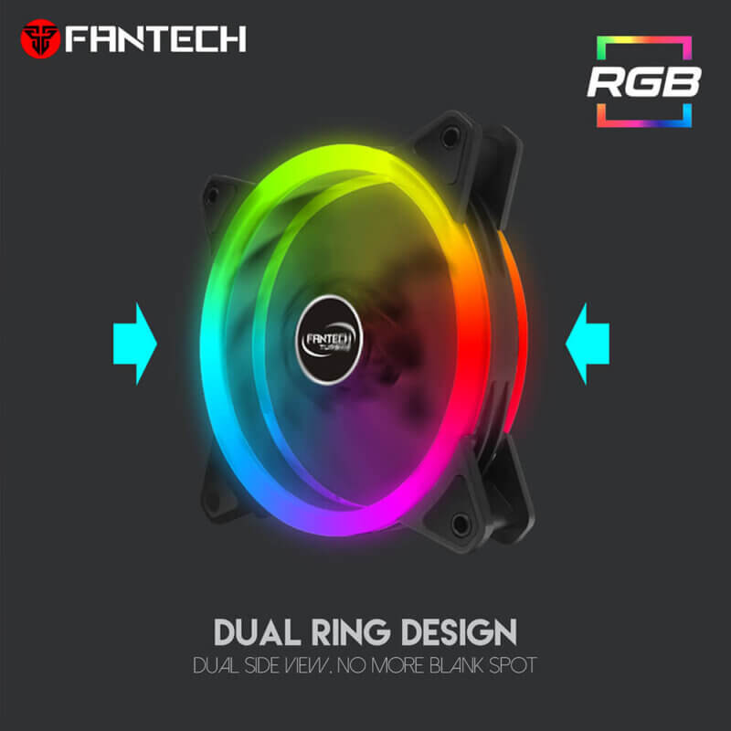 Fantech Ventilador FAN RGB FC-124 Turbine Dual Side Illuminated - ETCHILE
