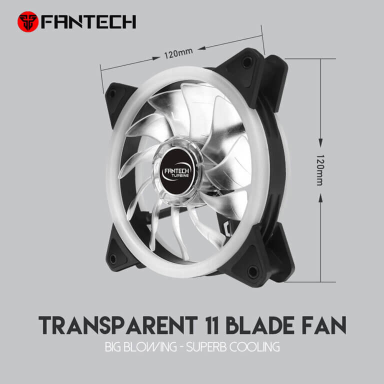 Fantech Ventilador FAN RGB FC-124 Turbine Dual Side Illuminated - ETCHILE