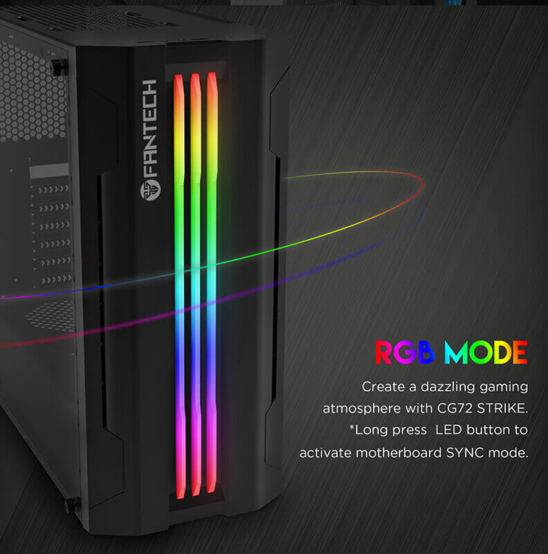 Fantech Gabinete Gamer CG72 STRIKE RGB Middle Tower Case - ETCHILE