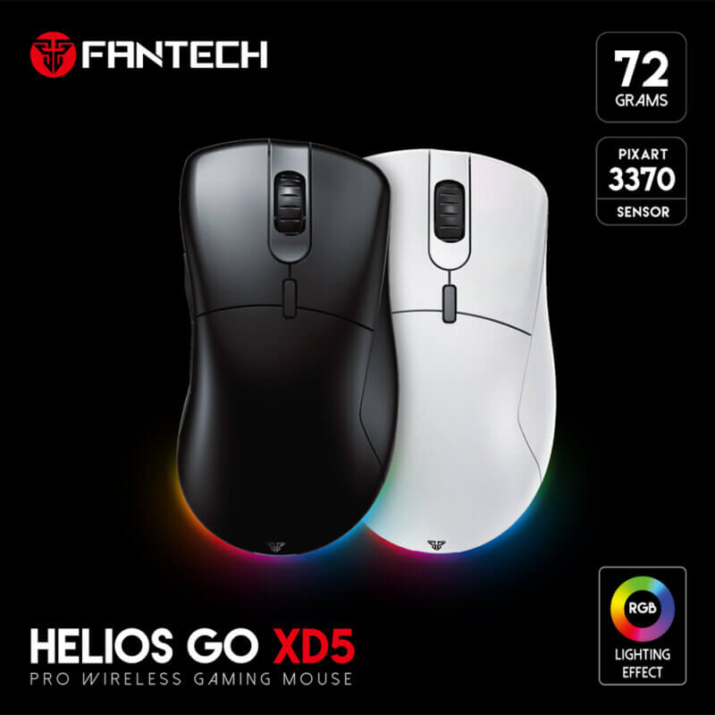 Fantech Mouse Gamer Inalámbrico Profesional HELIOS GO XD5 Black Edition ...