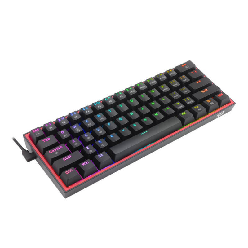 Redragon Teclado Mecánico Gamer K616-RGB-B FIZZ PRO BLACK SW RED USB-C ...