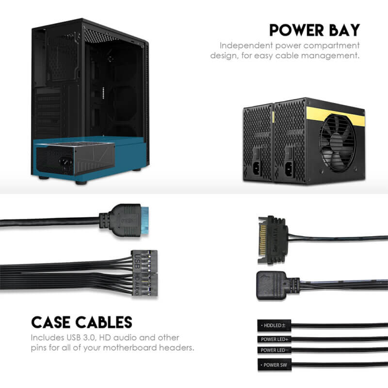 Fantech PC CASE Gabinete CG74 ATX RGB Black Edition Vidrio Templado MID ...