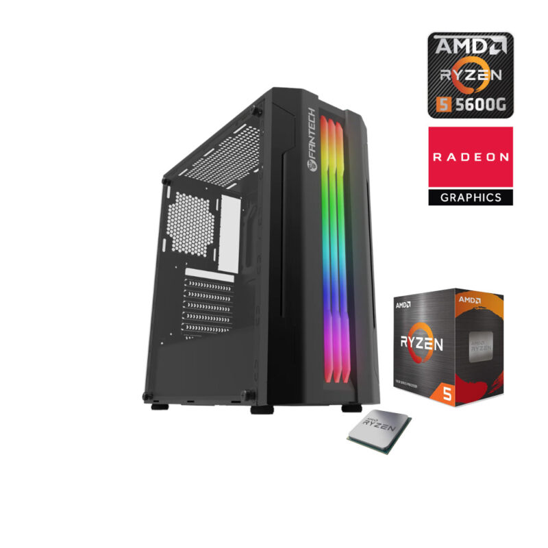 PC Gamer BASE AMD Ryzen CPU 5 5600G 16GB RAM 500GB SSD M2 NVME 600W W10 ...