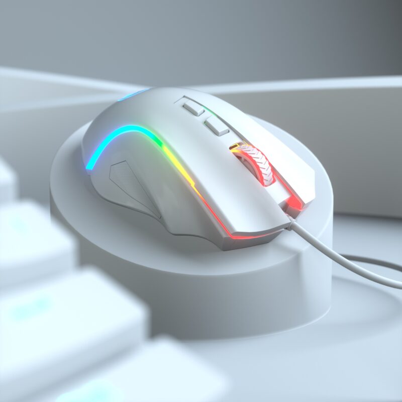 Redragon Mouse Gamer GRIFFIN M607W White RGB USB - ETCHILE