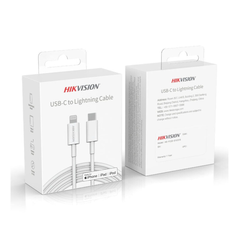 Hikvision Cable USB-C A Lightning MFi Certificado 1mt IPhone IPad IPod ...