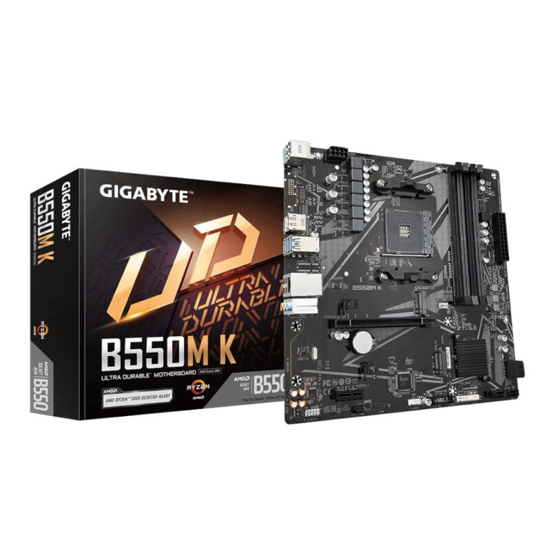 Gigabyte Placa Madre B550M-K Series Ryzen 5000 AM4 Ultra Durable VRM ...