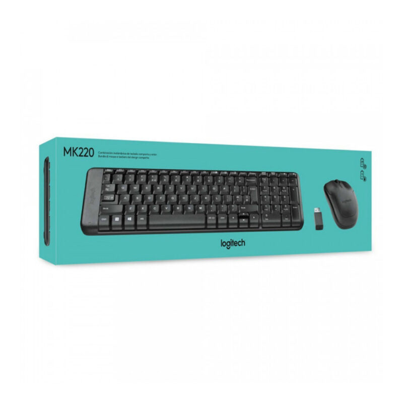 Logitech Combo Teclado Y Mouse MK220 Wireless Keyboard And Mouse Combo ...