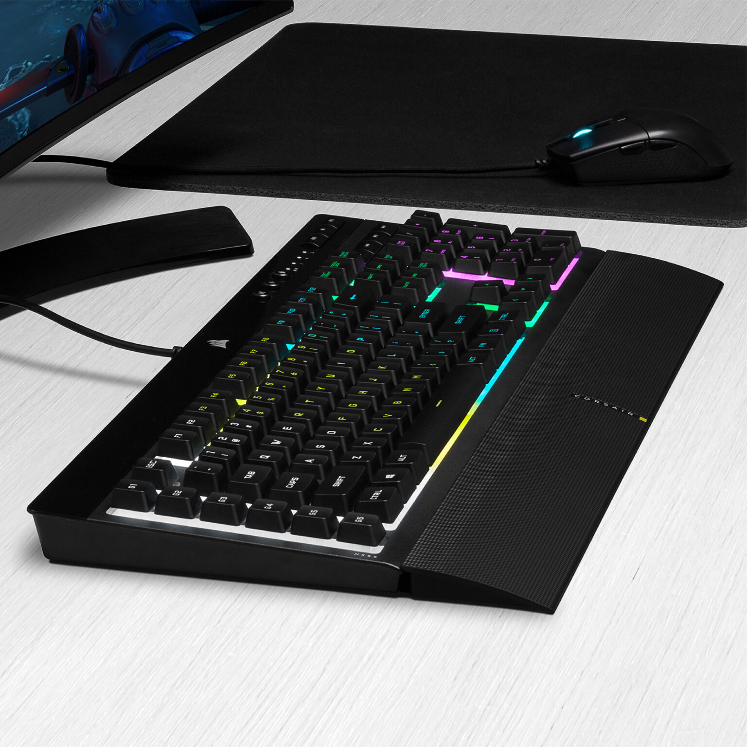 Corsair KIT Teclado Y Mouse Set De Juego K55 RGB PRO + KATAR PRO (SP ...