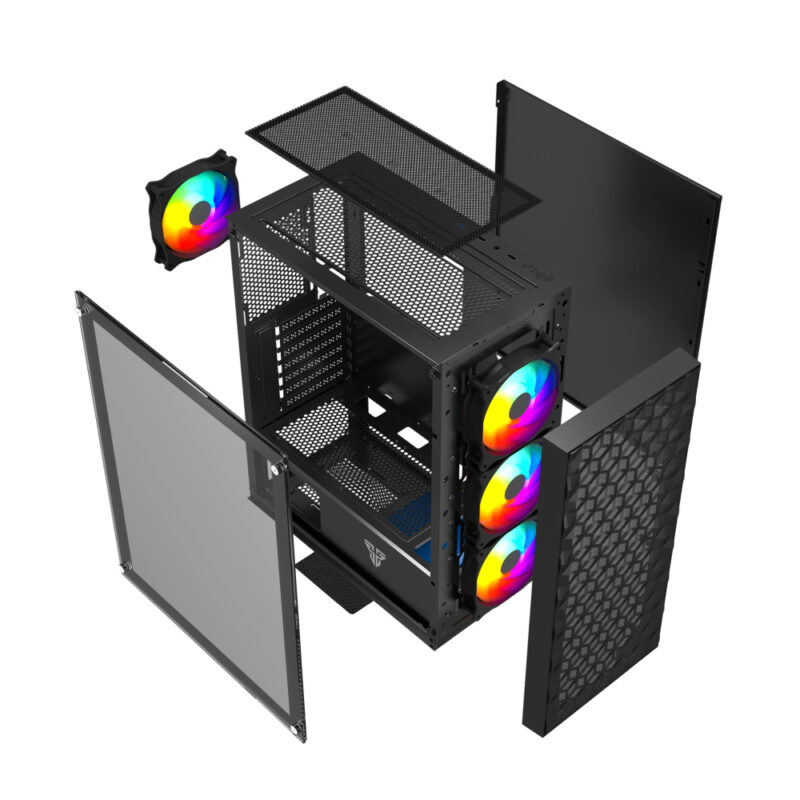 Fantech Gabinete Gamer CG83 AERO FRGB Black Edition ATX - ETCHILE