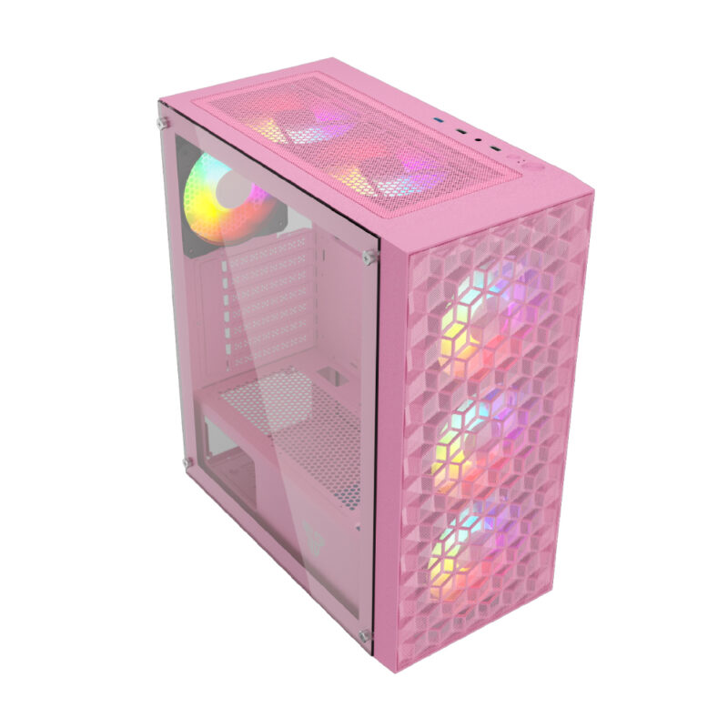 Fantech Gabinete Gamer CG83 AERO FRGB Pink SAKURA Edition ATX - ETCHILE
