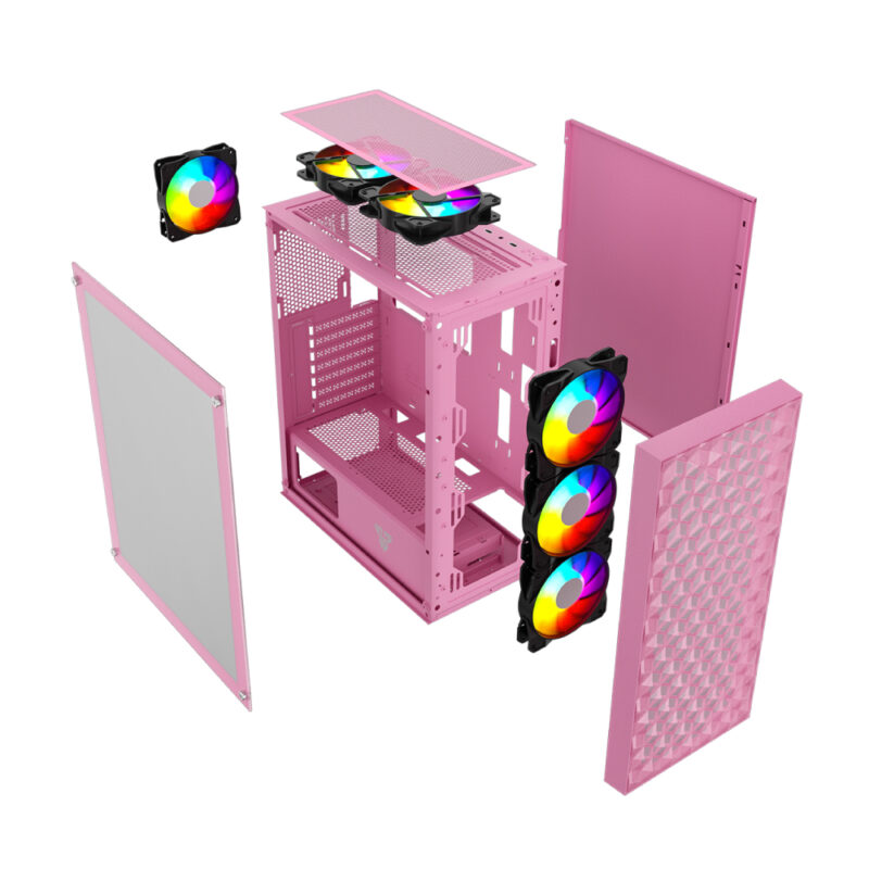 Fantech Gabinete Gamer CG83 AERO FRGB Pink SAKURA Edition ATX - ETCHILE