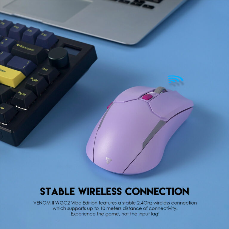 Fantech Mouse Gamer VENOM II WGC2 Wireless VIBE EDITION PURPLE - ETCHILE