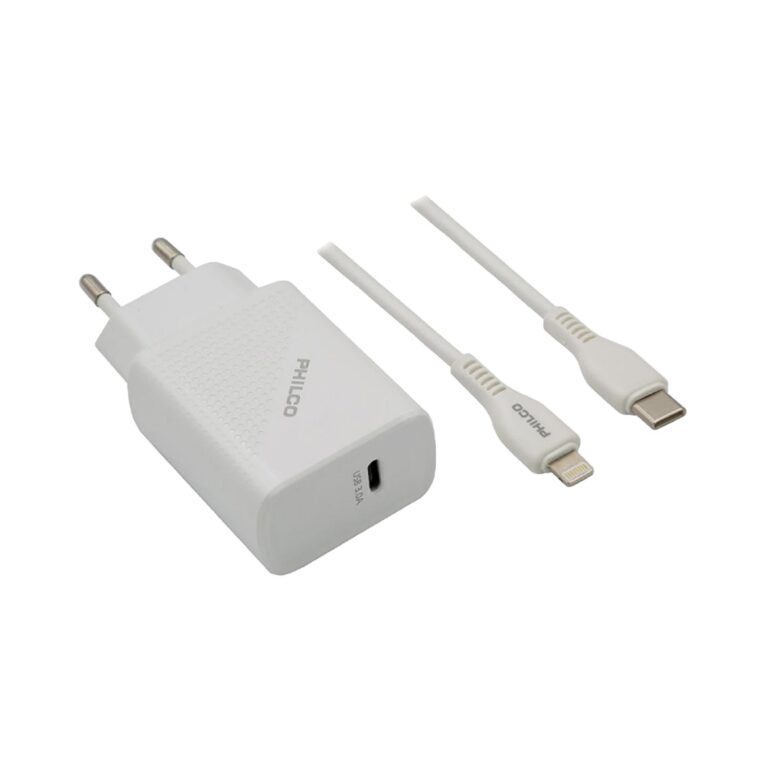 PHILCO Cargador Tipo C a Lighting con Lighting CARGA RAPIDA 20W PD ...