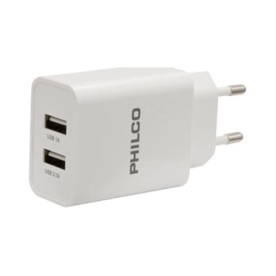 Philco Cargador Carga Rápida Tipo C Charger 2.1 A 10W 2 Puertos USB ...