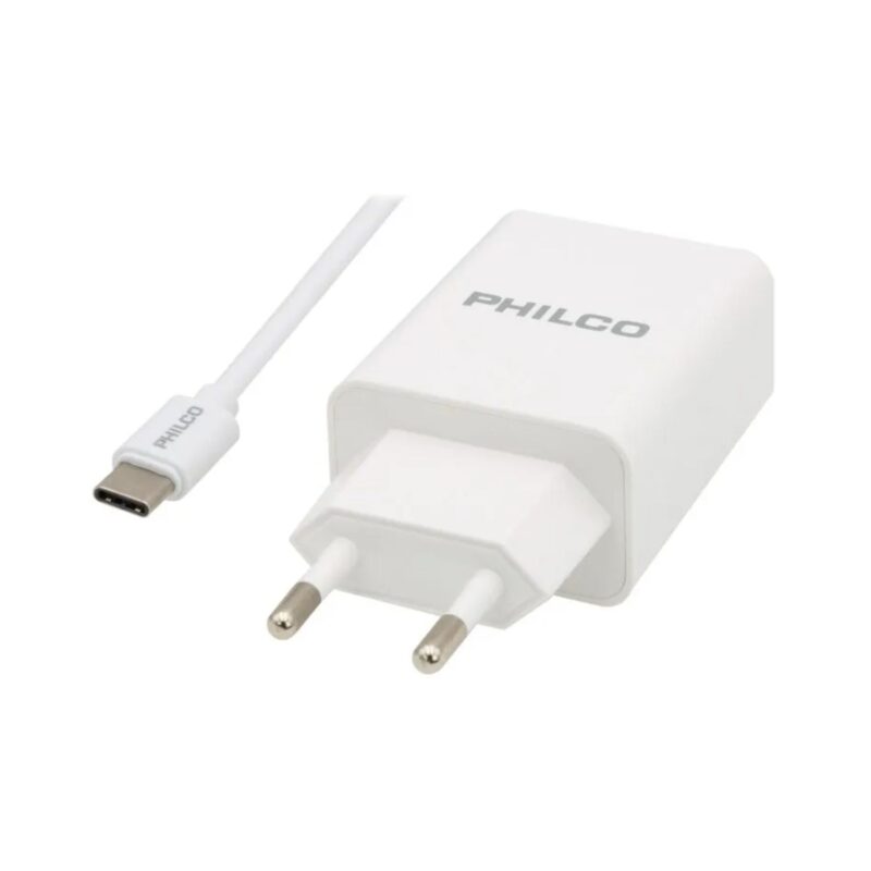 Philco Cargador Carga Rápida Tipo C Charger 2.1 A 10W 2 Puertos USB ...