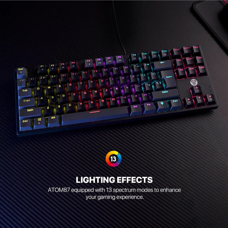 Fantech Teclado Mecánico 70% MK876V2 ATOM87 TKL SUMI Edition SKY RED ...