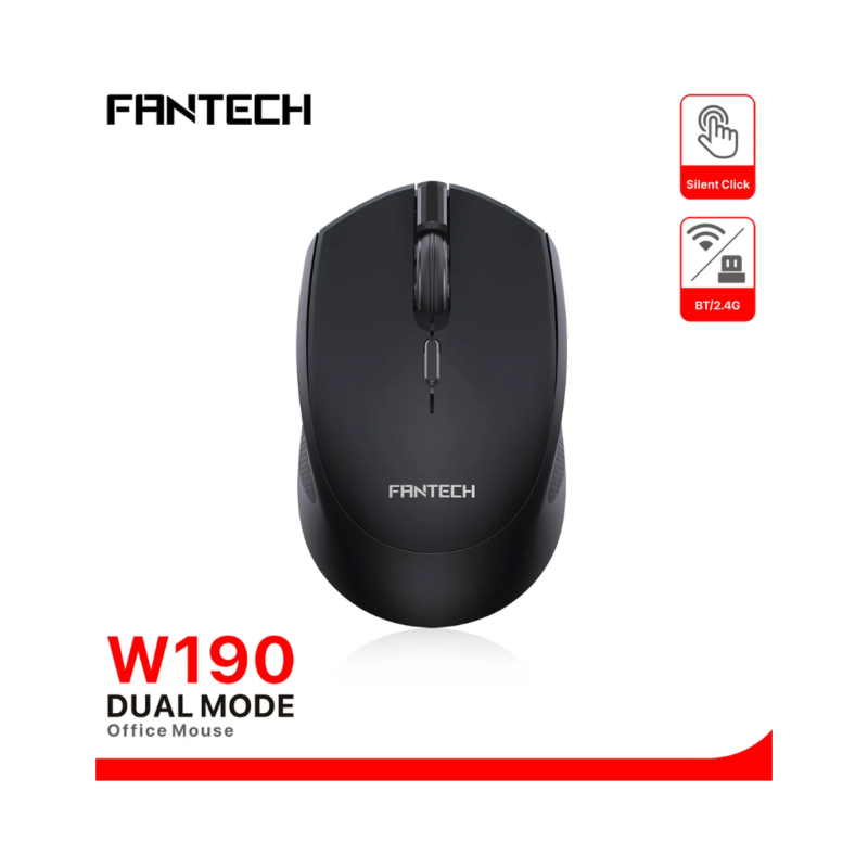 FANTECH Mouse Inalámbrico GO Wireless W191 BK 2.4Ghz BLACK - ETCHILE