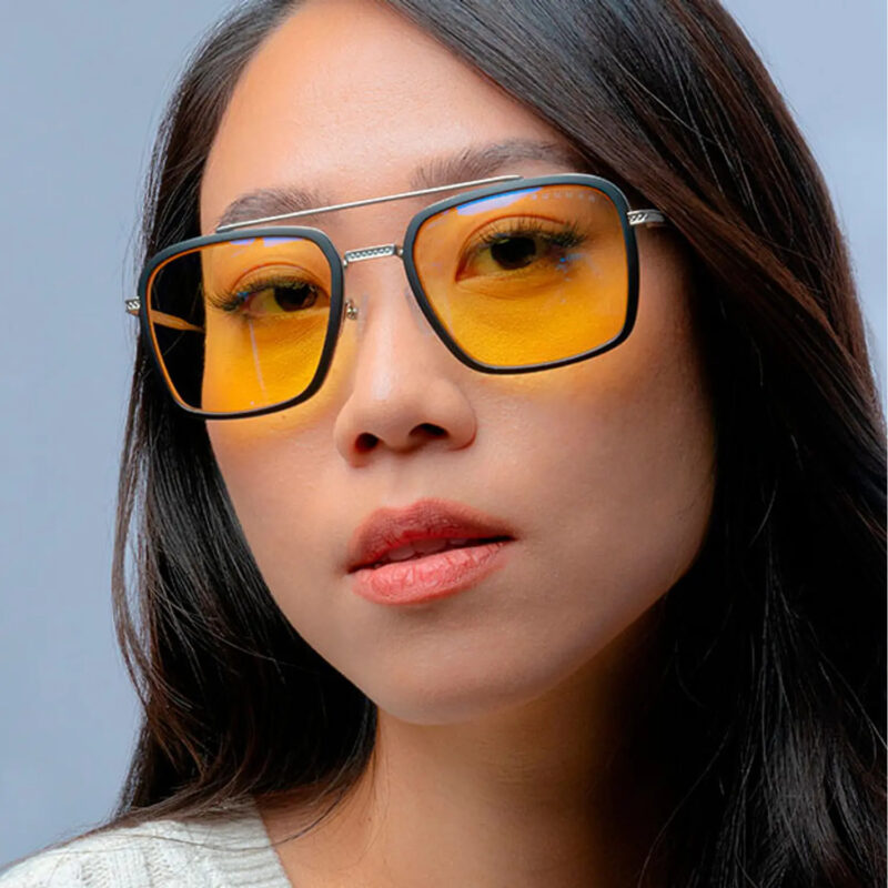 Gunnar Lentes Gamer Barron - Silver Amber Tony Stark Industries Design ...